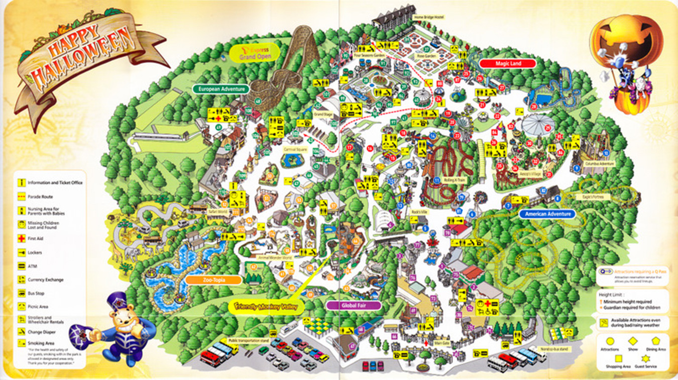 40 mappe dei parchi divertimento da tutto il mondo